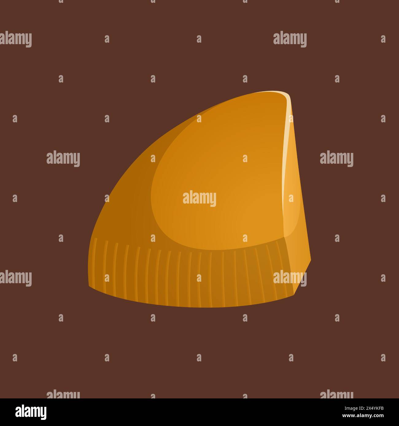 Piece of hard fine cheese. Vector illustration. Cheddar in a realistic ...
