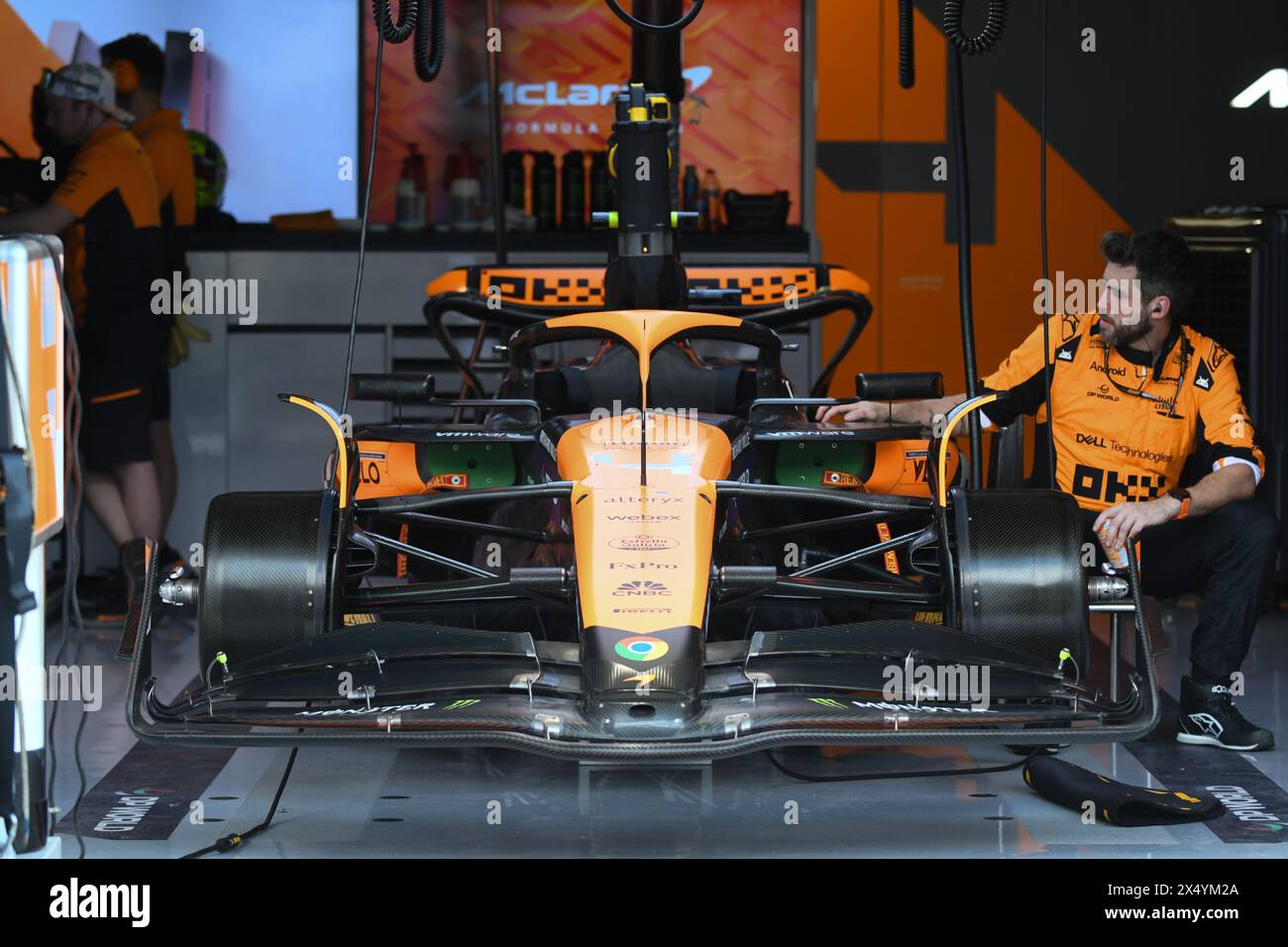 Miami, USA. 05th May, 2024. The car of Lando Norris of Great Britain ...
