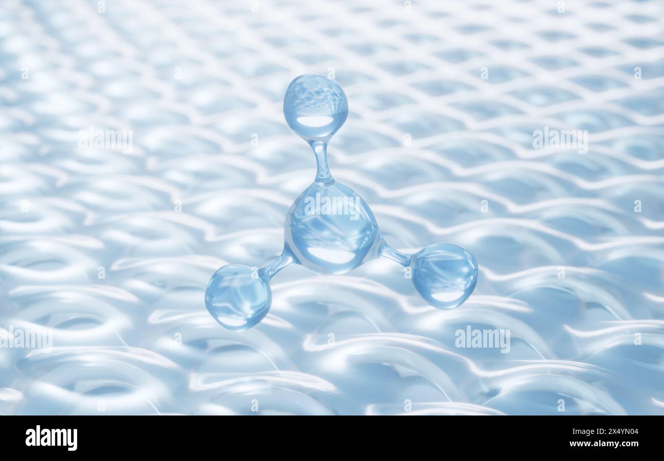 3d molecules water design hi-res stock photography and images - Alamy