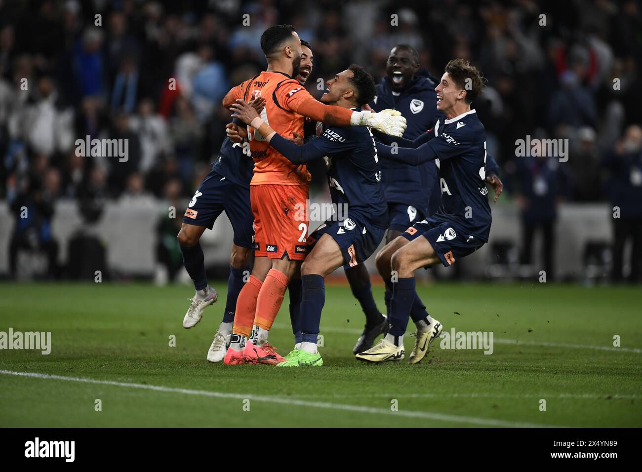 MELBOURNE, AUSTRALIA. 5 May, 2024. Pictured: Melbourne Victory players ...