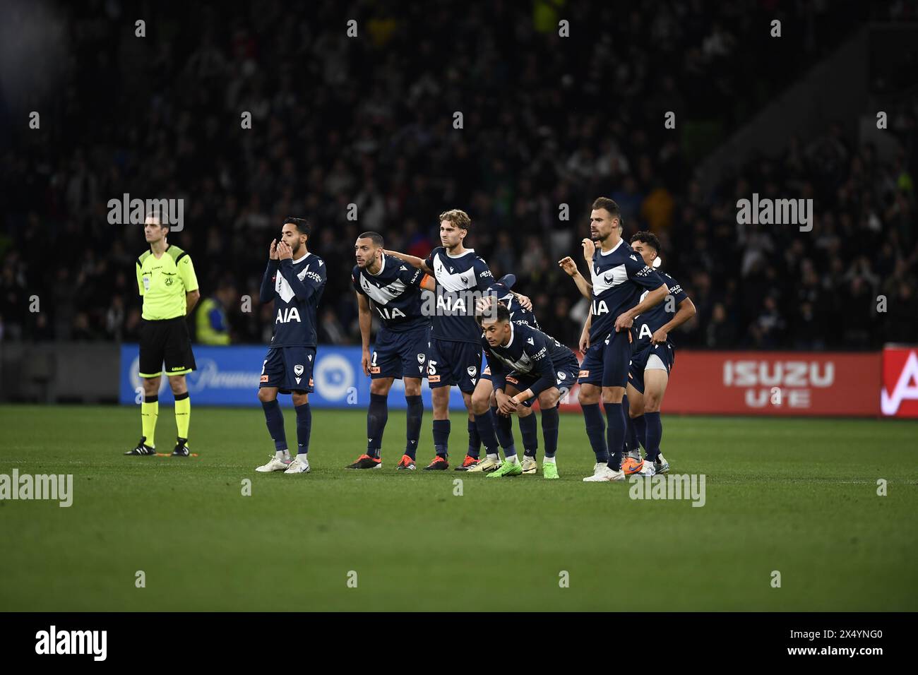 MELBOURNE, AUSTRALIA. 5 May, 2024. Pictured: Melbourne Victory players ...