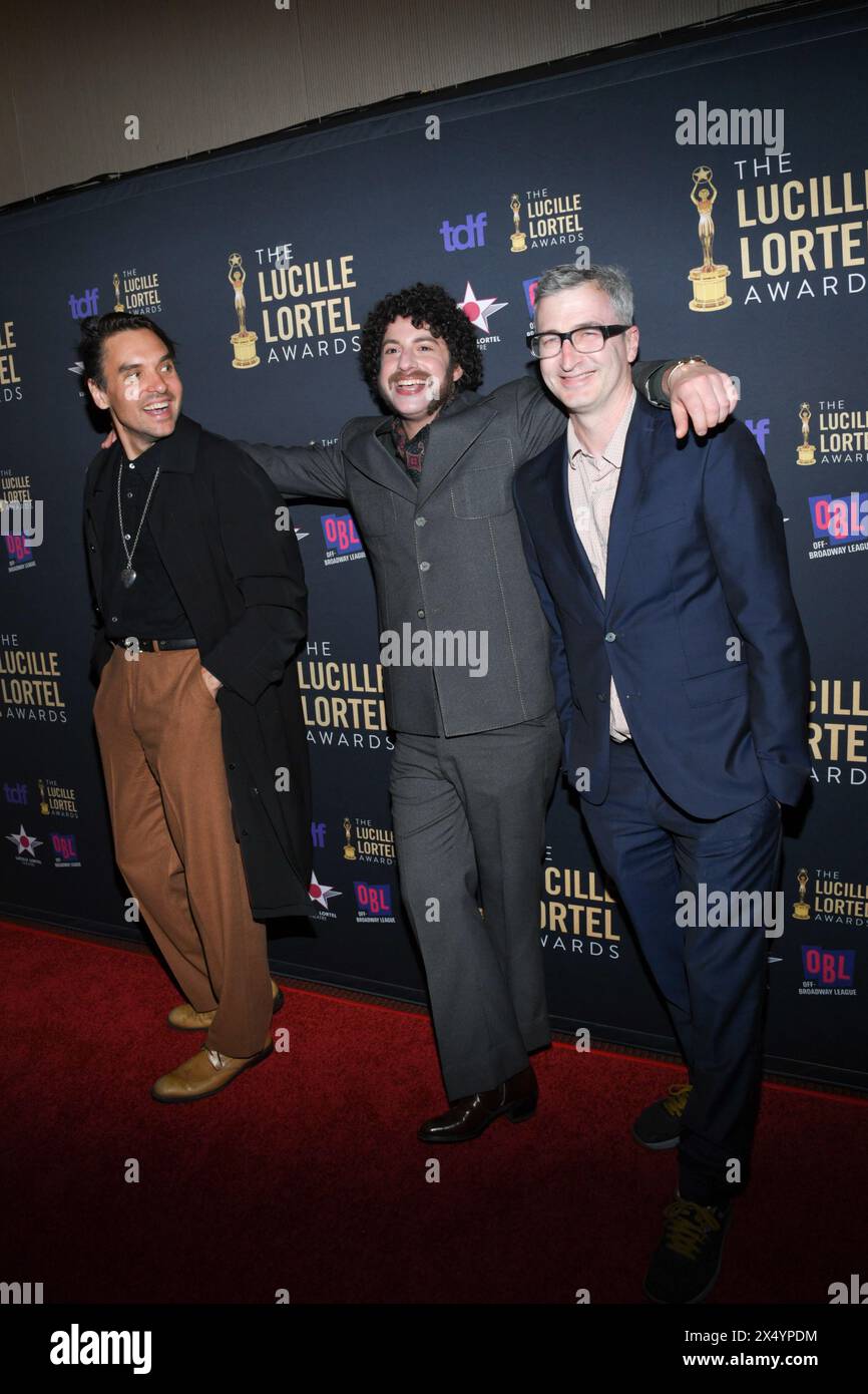 New York, USA. 05th May, 2024. Will Butler, Eli Gelb and Daniel Aukin ...