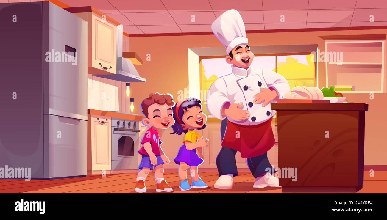 Cartoon baker man happy hi-res stock photography and images - Alamy