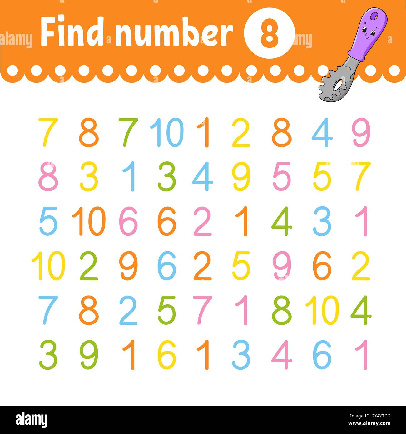 Find number. Education developing worksheet. Activity page with ...