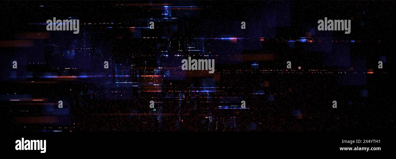 Glitch game effect tv screen with pixel texture background. Vhs digital ...