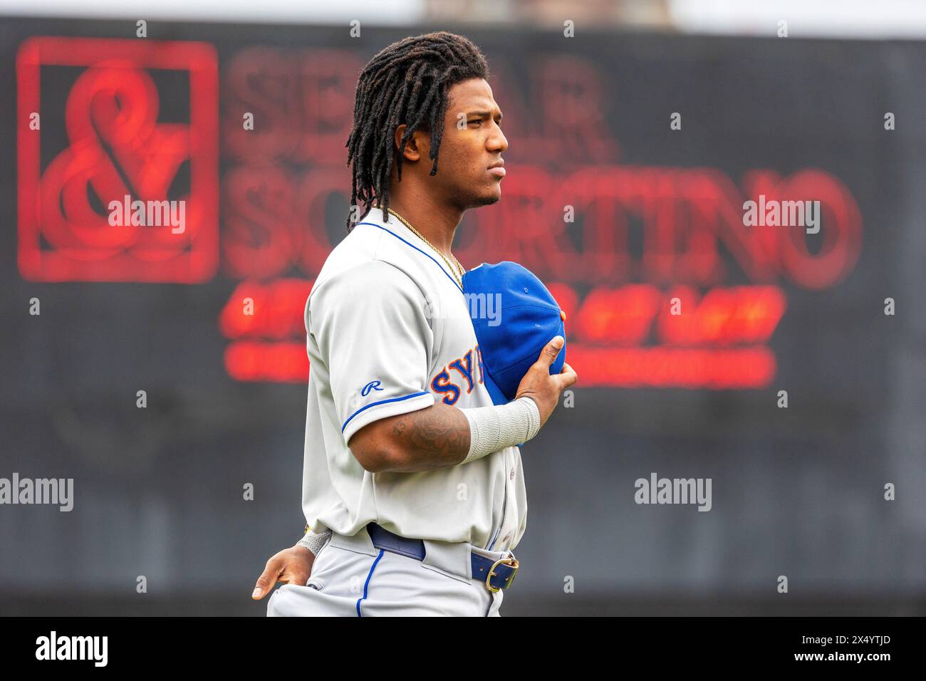 May 5th, 2024: Syracuse Mets outfielder Luisangel Acuna (2) stands ...