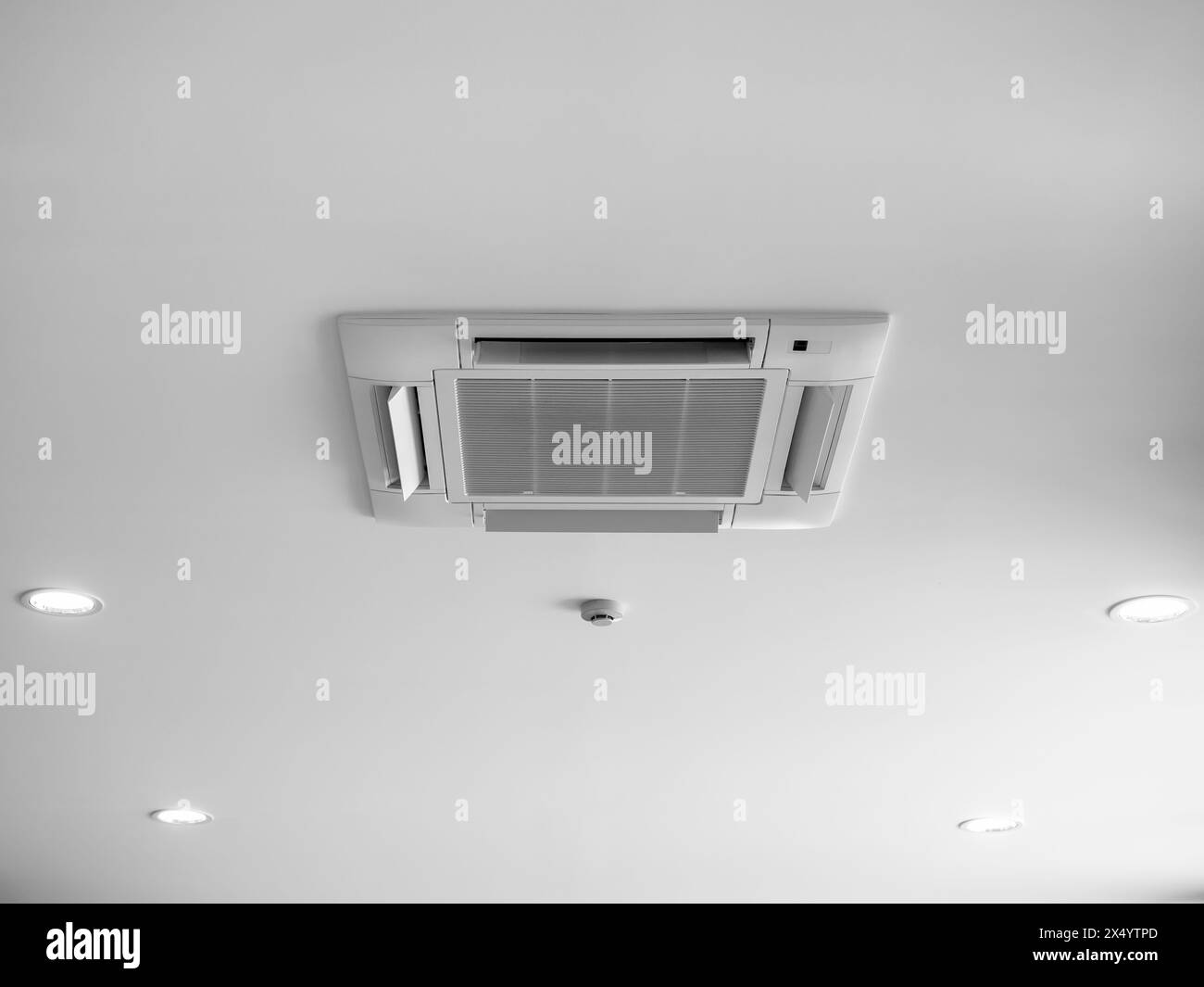 Ceiling mounted cassette type air conditioner decoration near ceiling ...