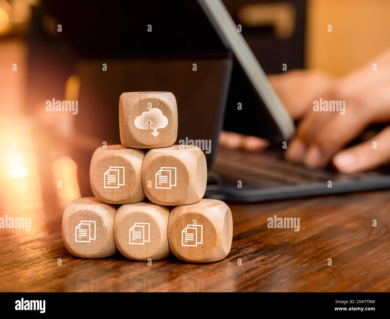 Cloud computing technology management concept. Cloud symbol and digital ...