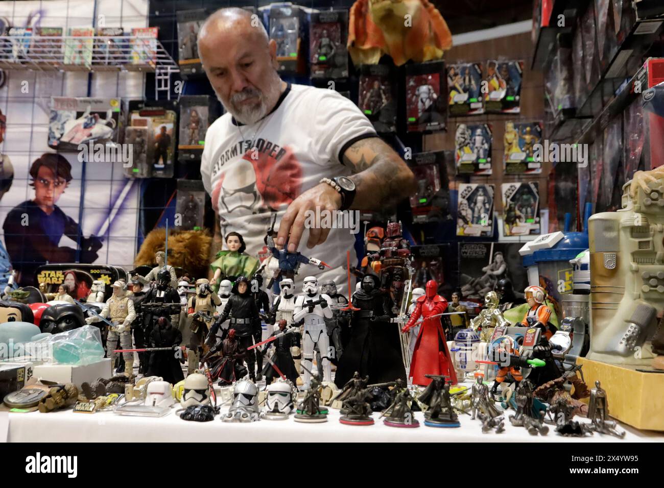 Mexico City, Mexico. 05th May, 2024. Star Wars collectible items are ...