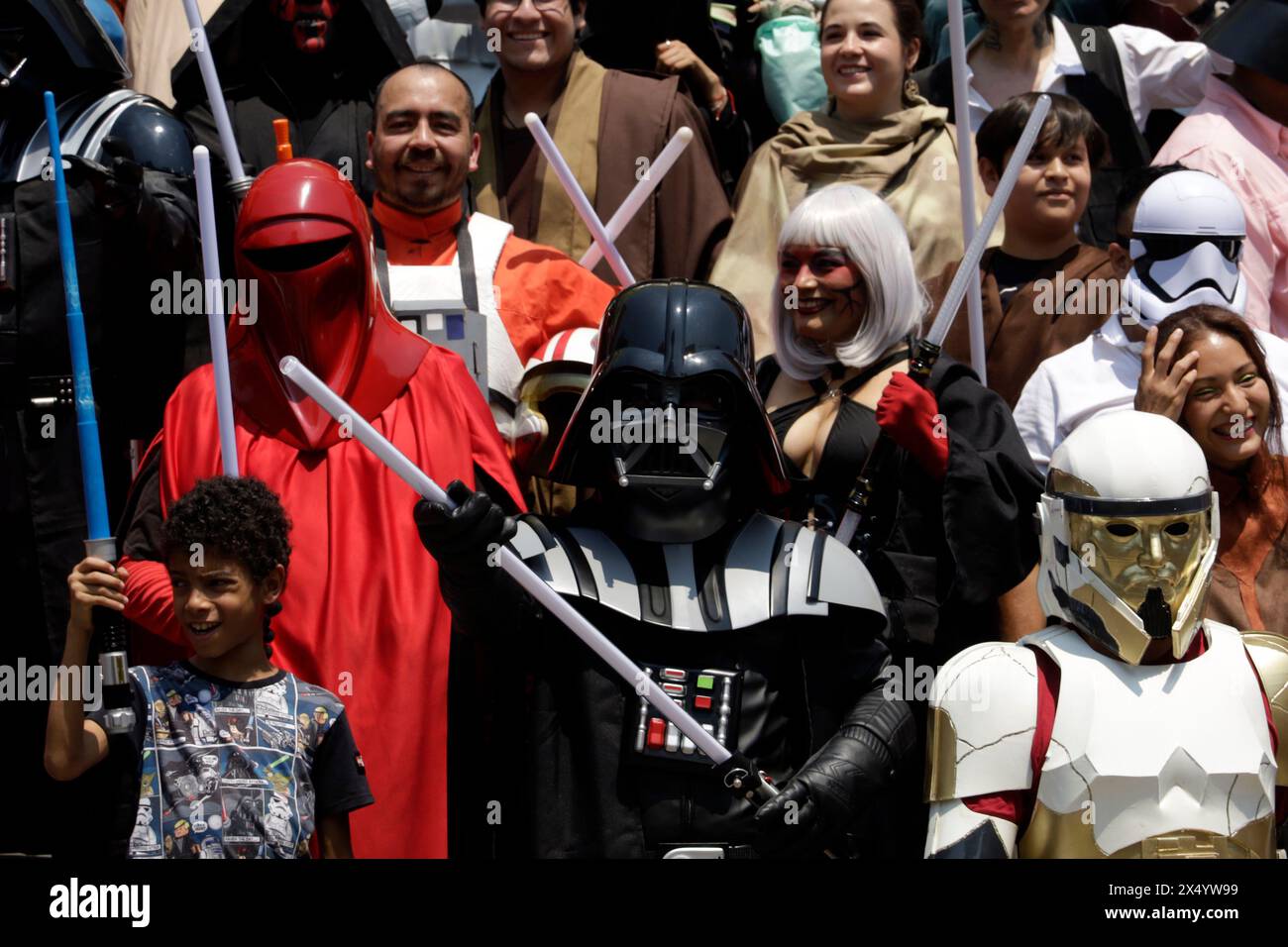 Mexico City, Mexico. 05th May, 2024. A Star Wars fan is posing as Darth ...
