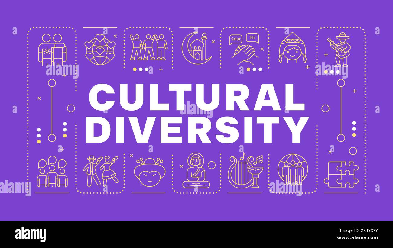 Cultural diversity purple word concept Stock Vector Image & Art - Alamy