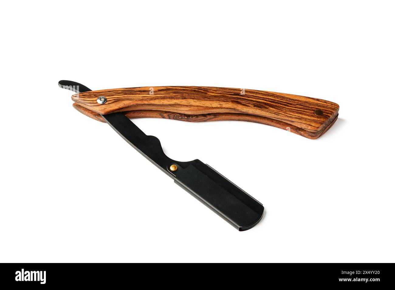 Vintage shaving razor and tools isolated on white Stock Photo - Alamy