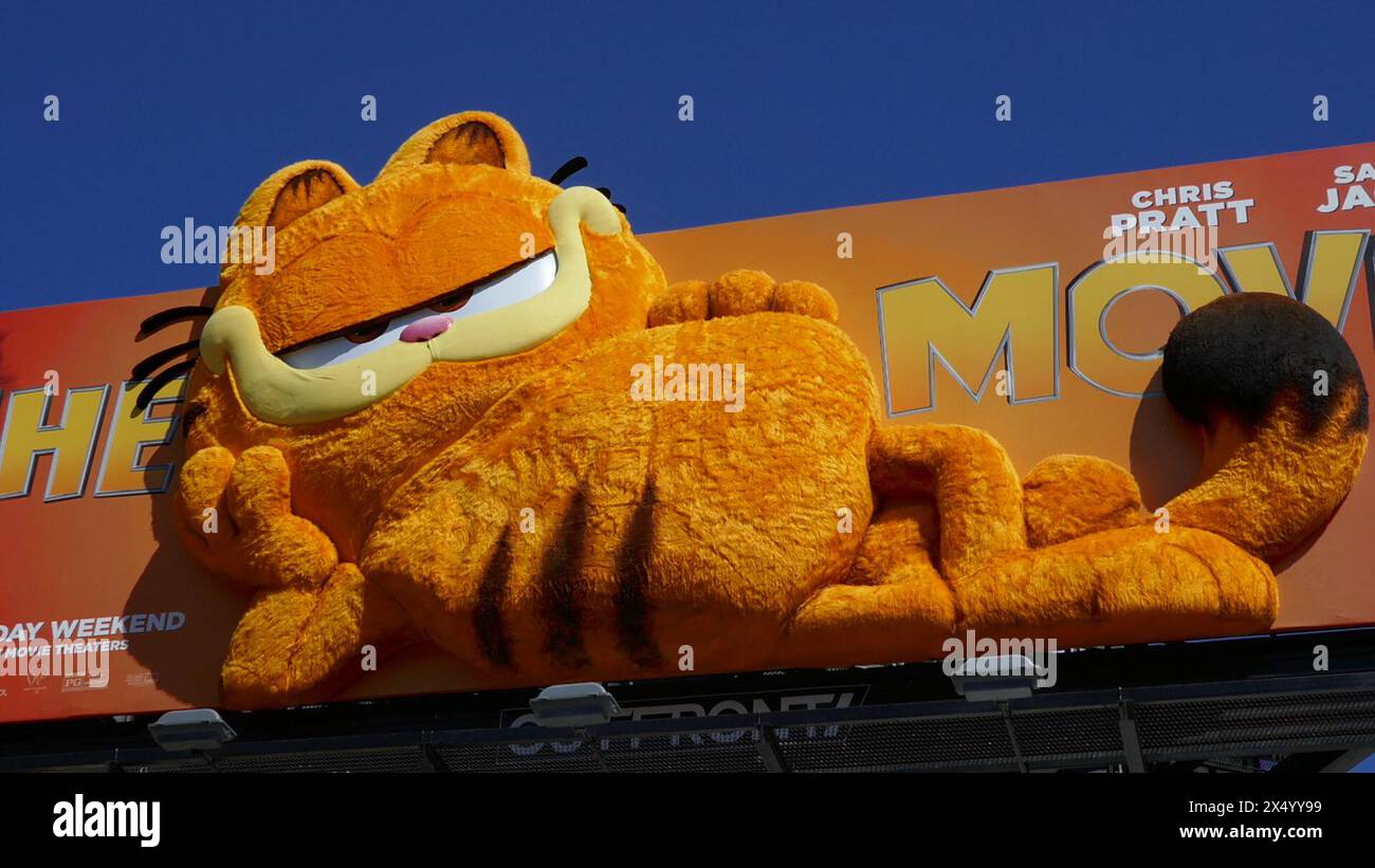 Los Angeles, California, USA 5th May 2024 The Garfield Movie Billboard ...