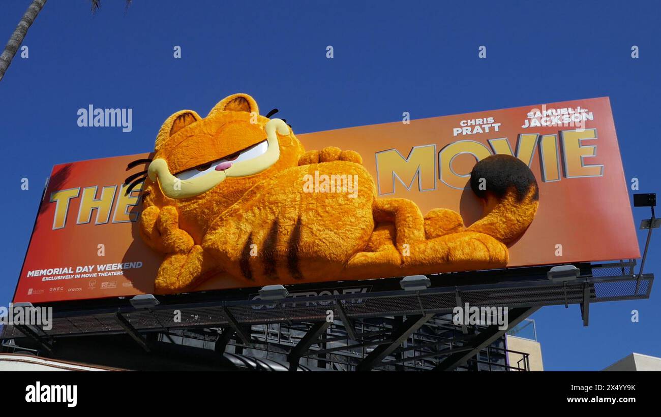 Los Angeles, California, USA 5th May 2024 The Garfield Movie Billboard ...