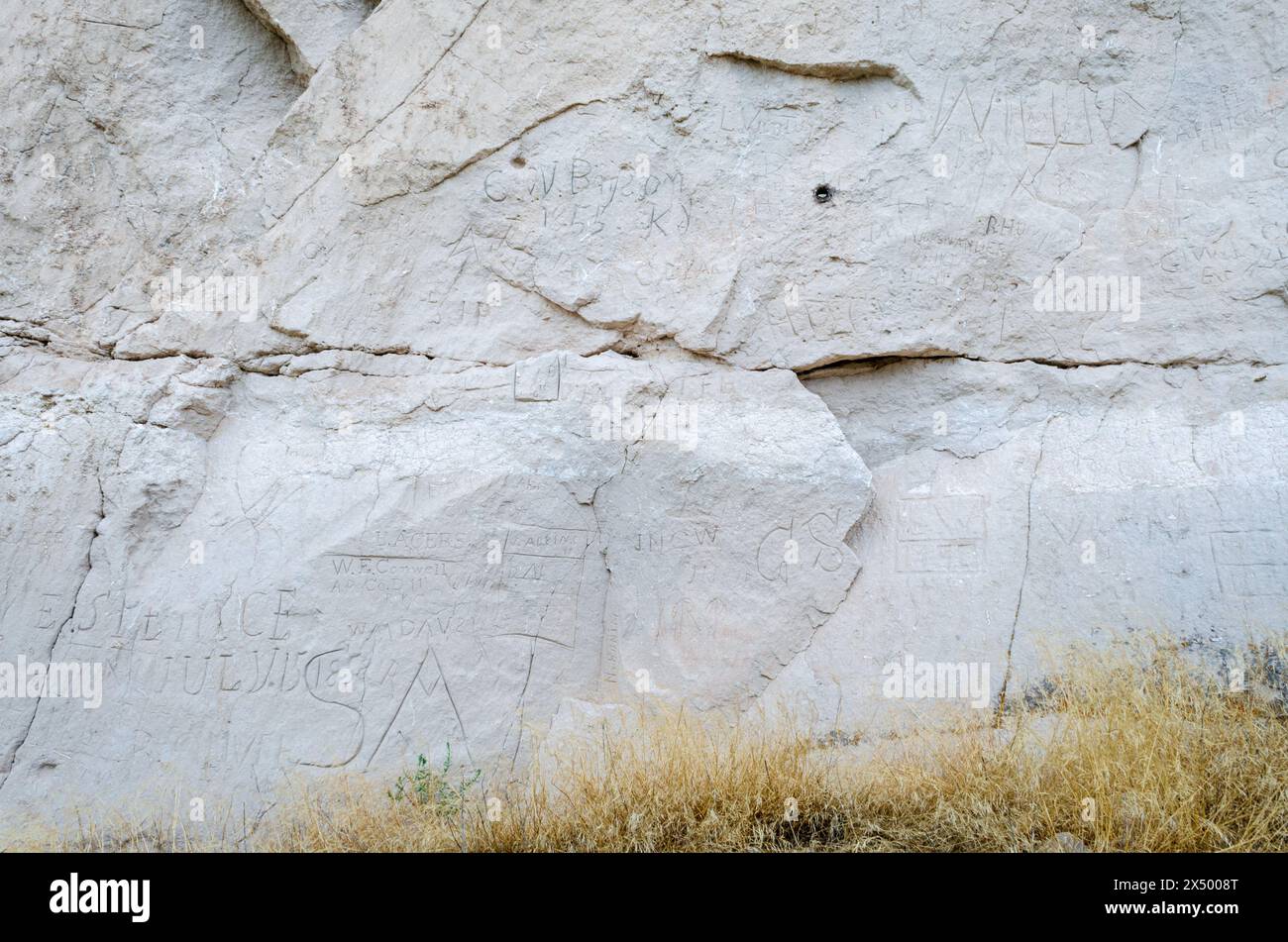 Register Cliff State Historic Site, State park in Wyoming, USA Stock ...