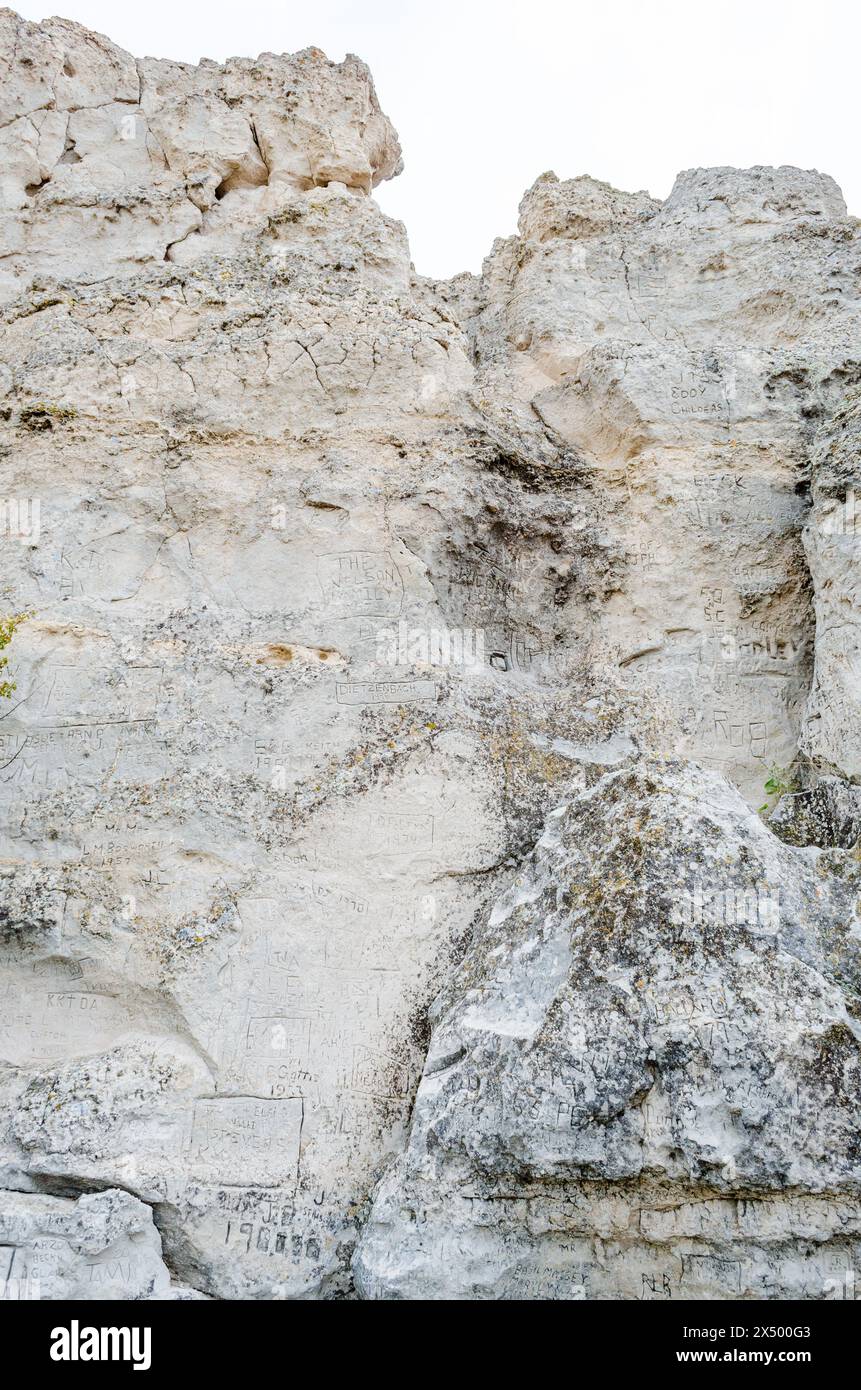 Register Cliff State Historic Site, State park in Wyoming, USA Stock ...