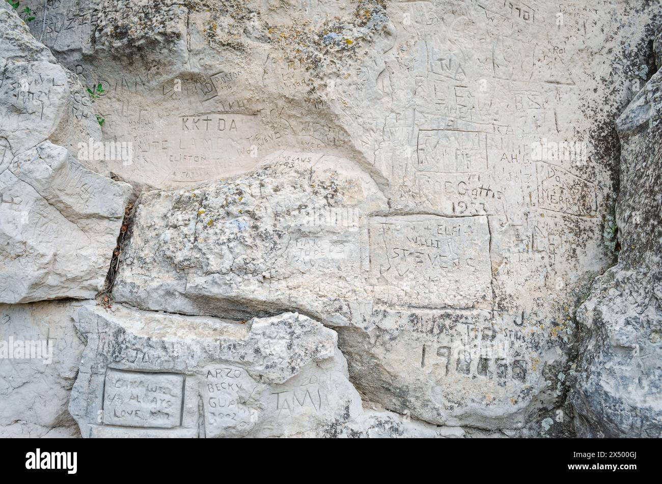 Register Cliff State Historic Site, State park in Wyoming, USA Stock ...