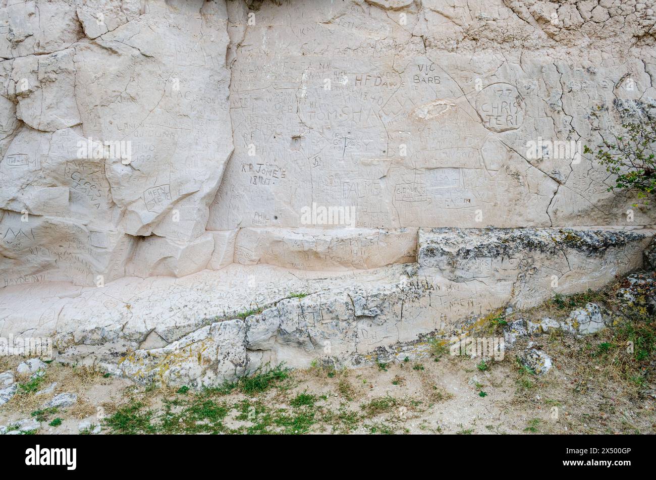 Register Cliff State Historic Site, State park in Wyoming, USA Stock ...