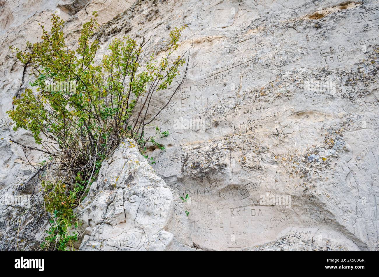 Register Cliff State Historic Site, State park in Wyoming, USA Stock ...