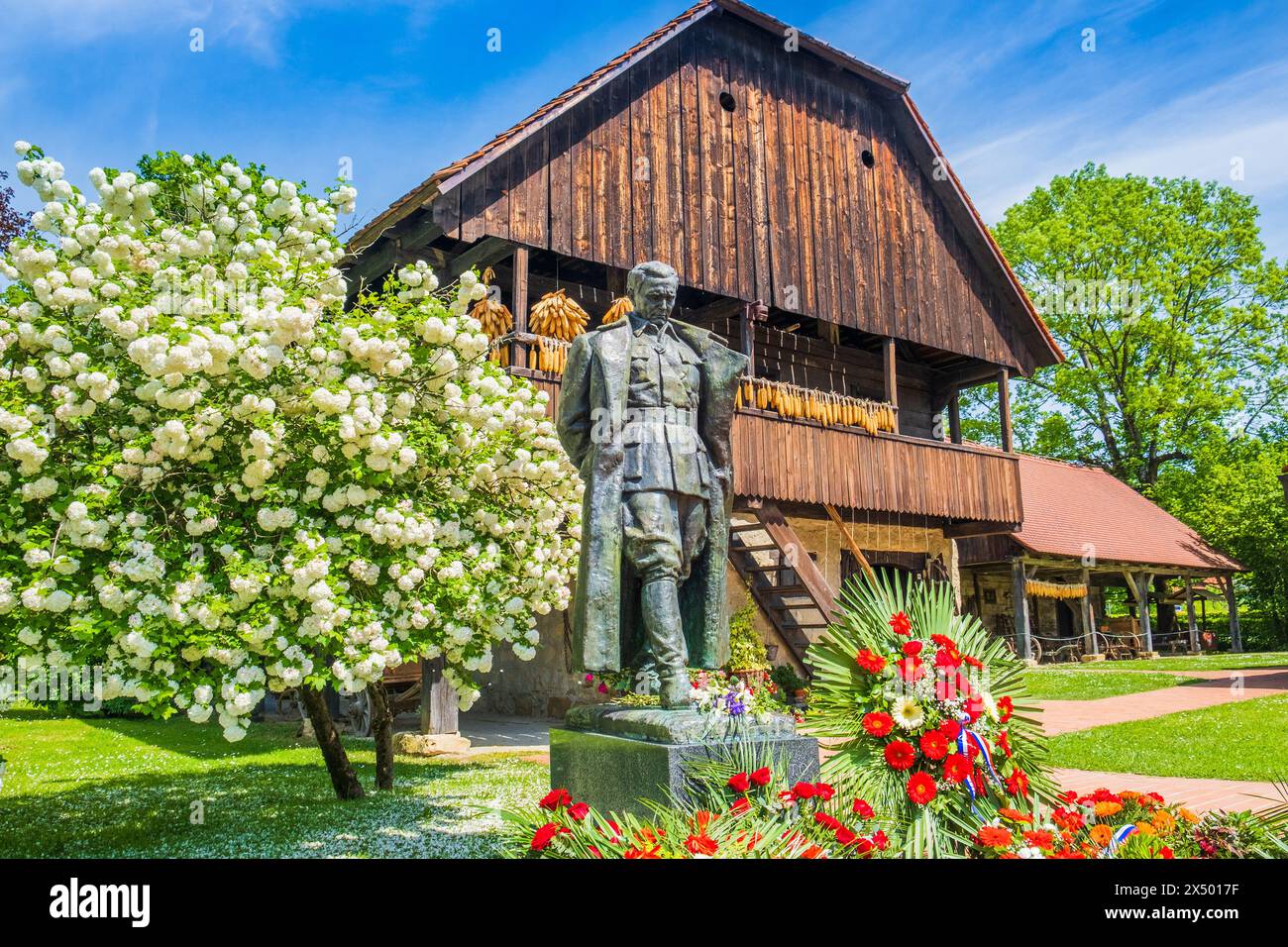 Traditional ethno village of Kumrovec and Josip Broz Tito statue ...