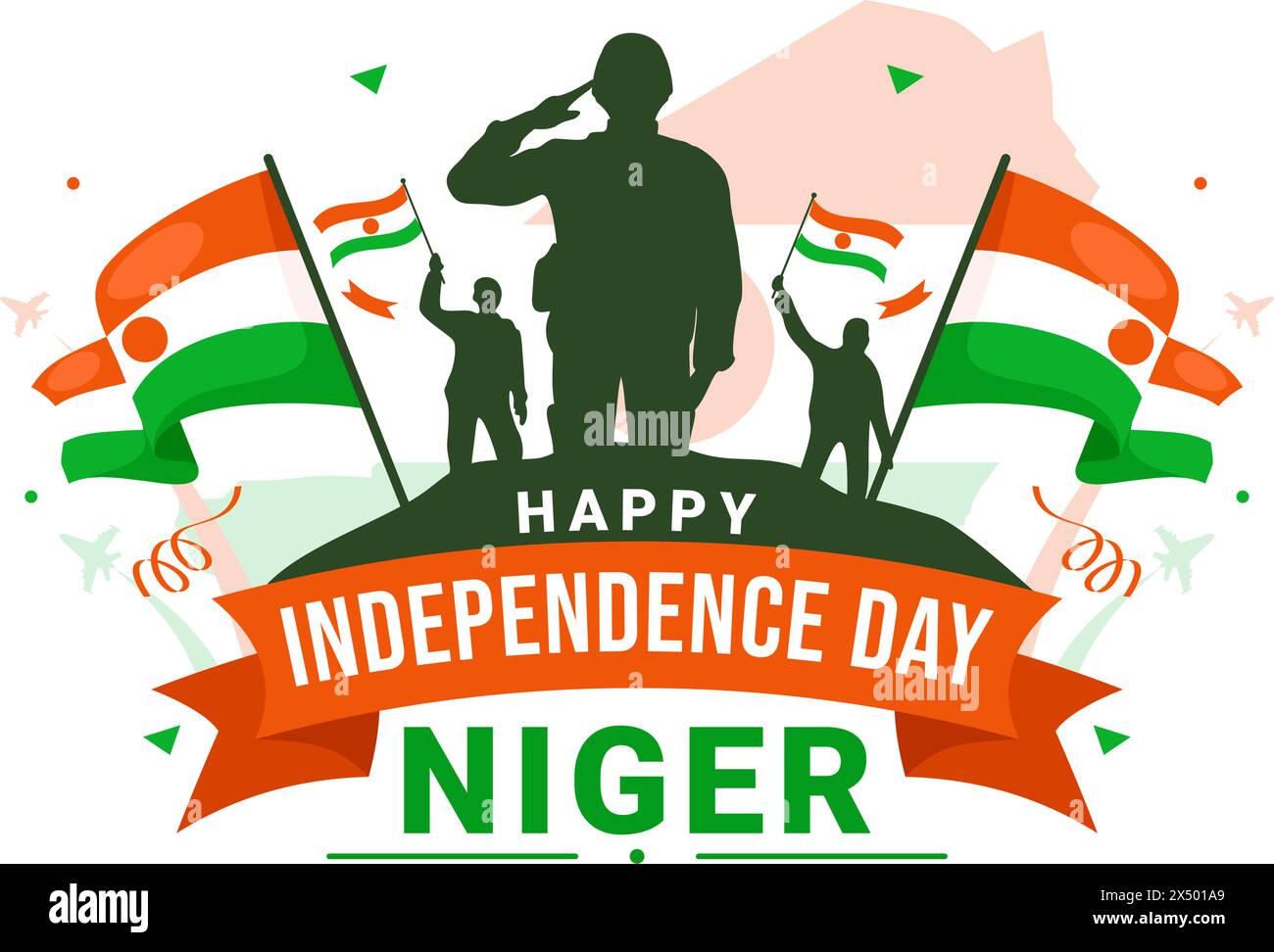 Happy Niger Independence Day Vector Illustration on 3 August with ...