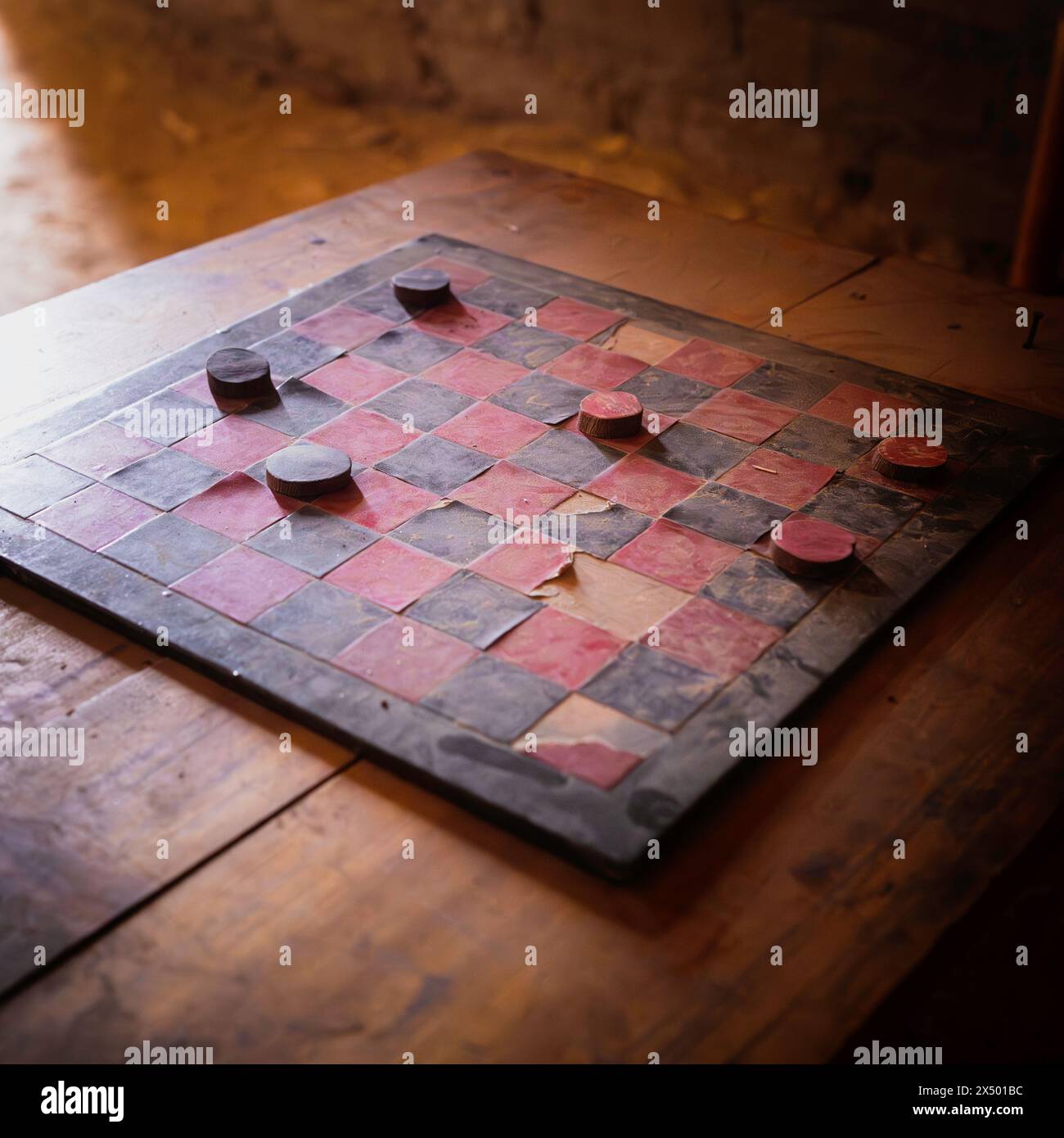 Old West Checkers game board Stock Photo - Alamy