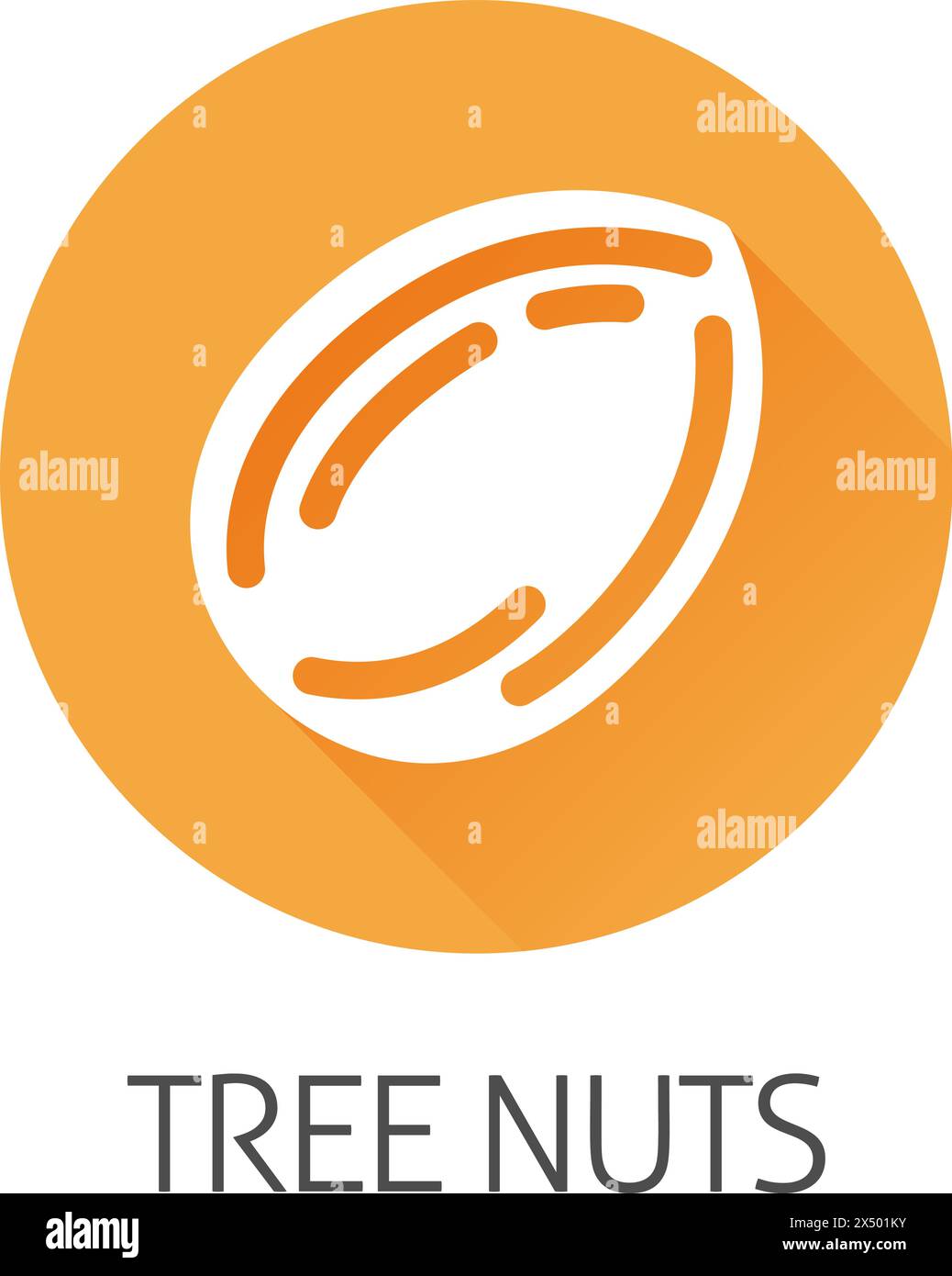 Tree Nut Almond Food Allergen Allergy Icon Concept Stock Vector Image ...