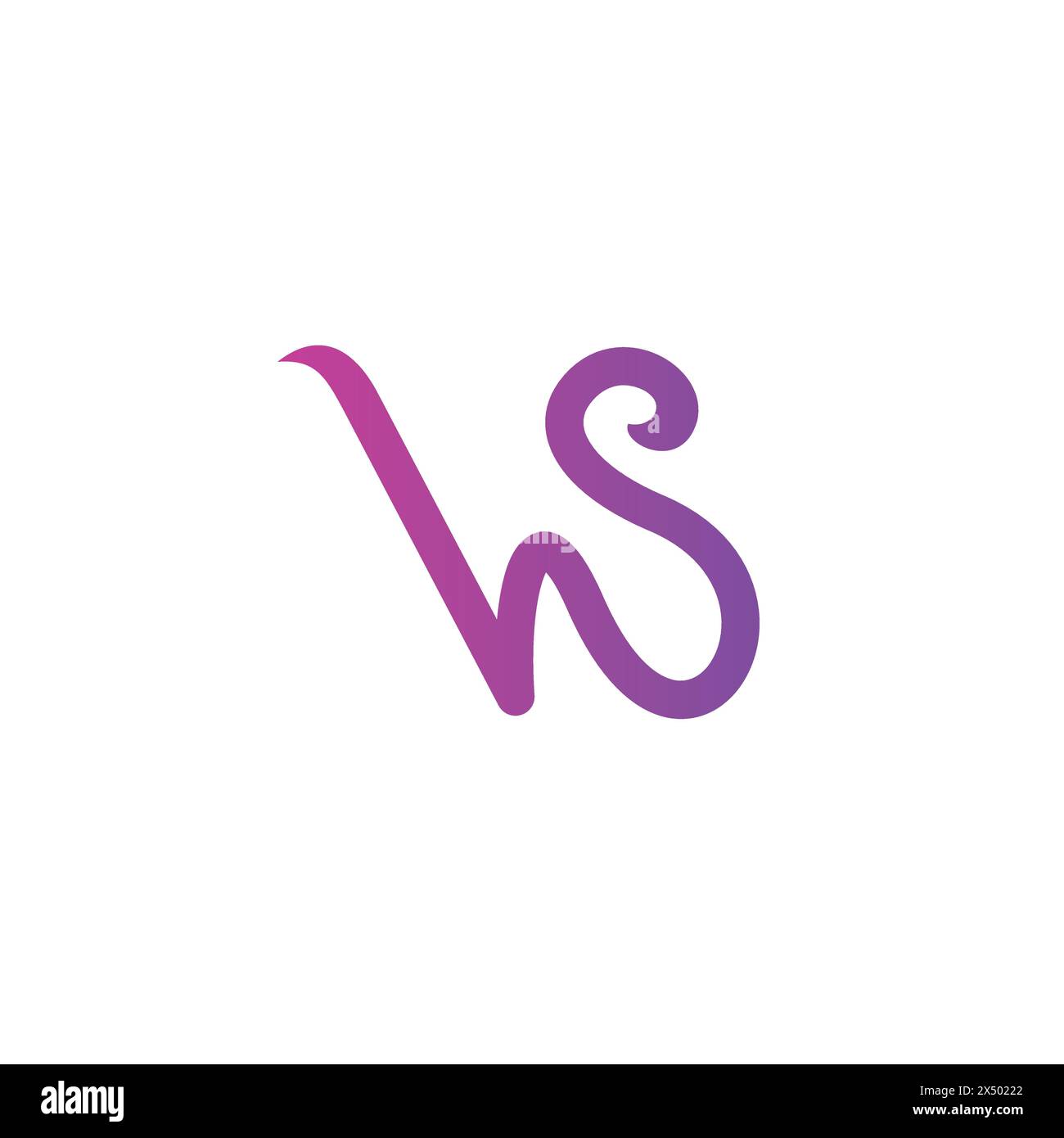 WS Logo With Purple Color Combination. WS Icon vector Stock Vector ...