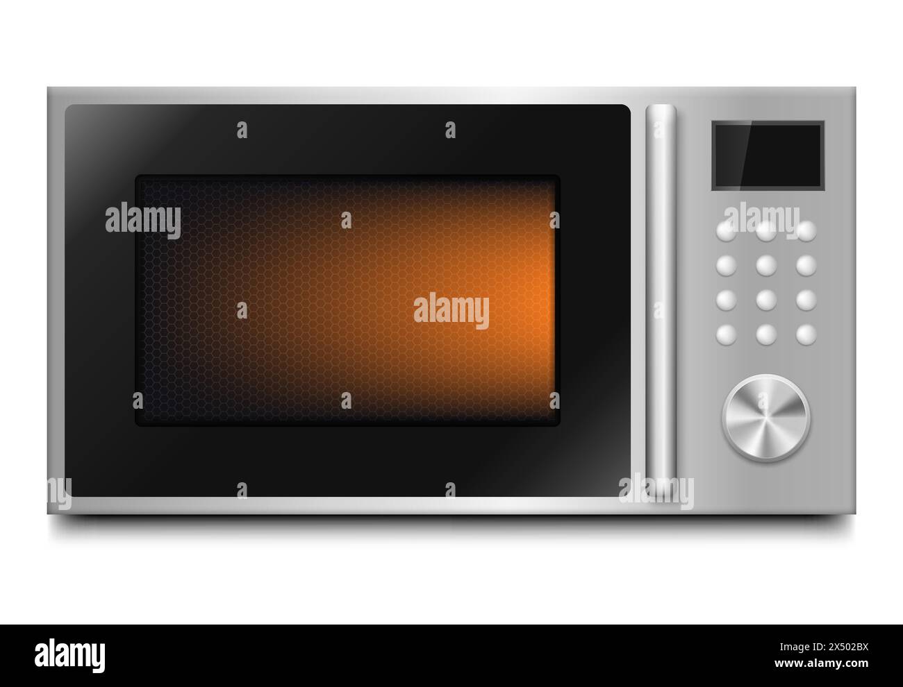 Modern microwave. Kitchen electric appliance for cooking food. Vector ...