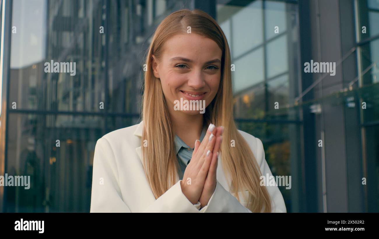 Successful happy Caucasian woman businesswoman business lady female ...