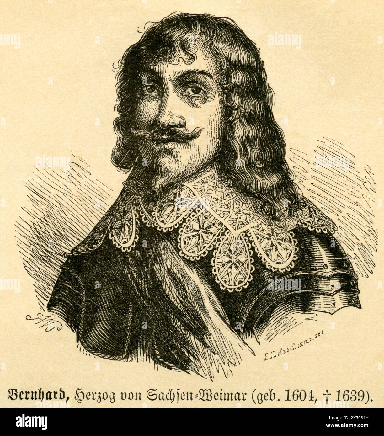 Bernhard, Duke of Saxe-Weimar, geneal in Thirty Year's War, ARTIST'S ...