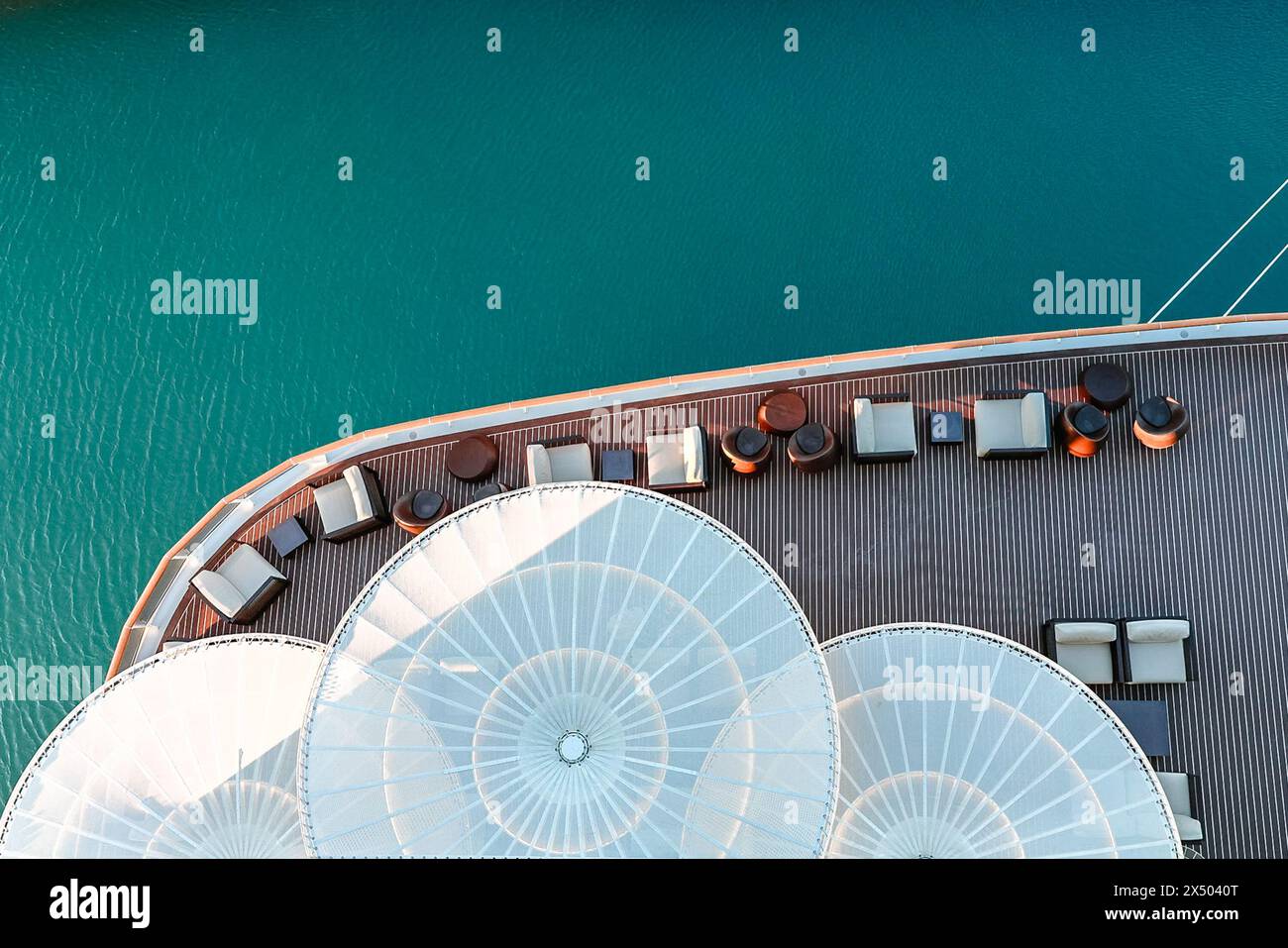 Lounge promenade deck on cruise ship. Interior of luxury cruise ...