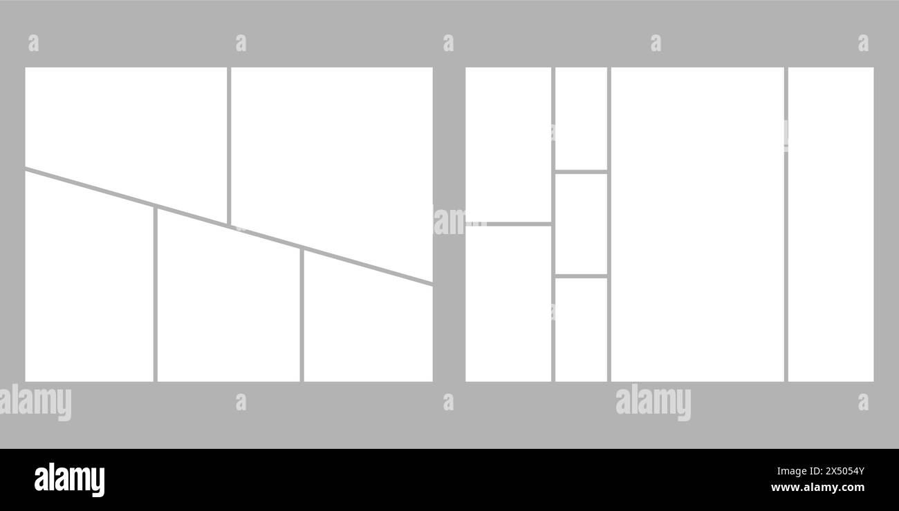 Minimalistic geometric photo frame layout for photo albums, wedding ...