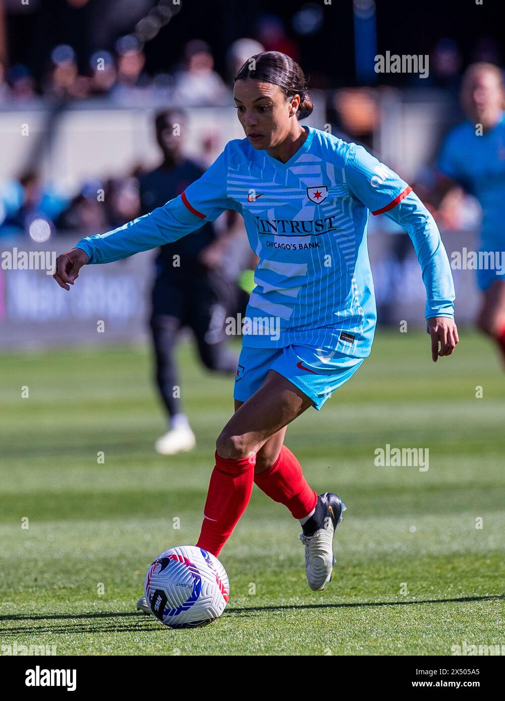 May 05, 2024 San Jose, CA USA Chicago Red Stars forward Mallory Swanson ...