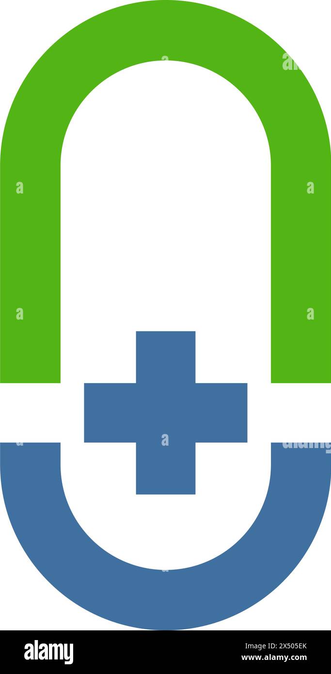 Cross leaf icon pharmacy Stock Vector Images - Alamy