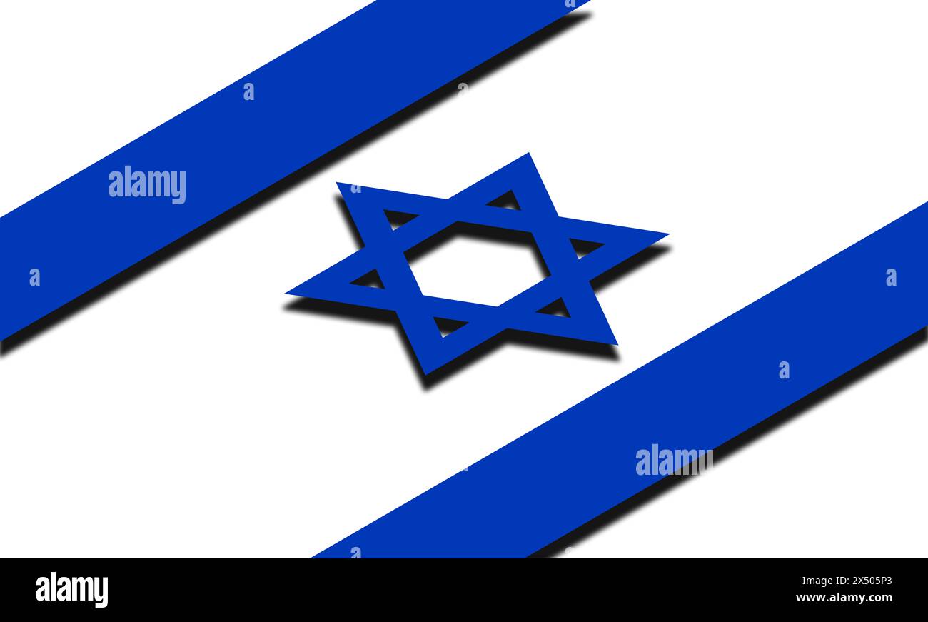 state of Israel, Israeli flag without outlines, correct colors and ...