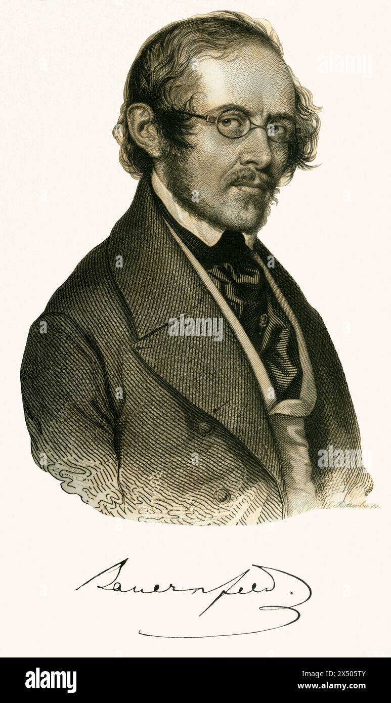 Eduard von Bauernfeld, Austrian writer, Austria, Vienna, ARTIST'S ...