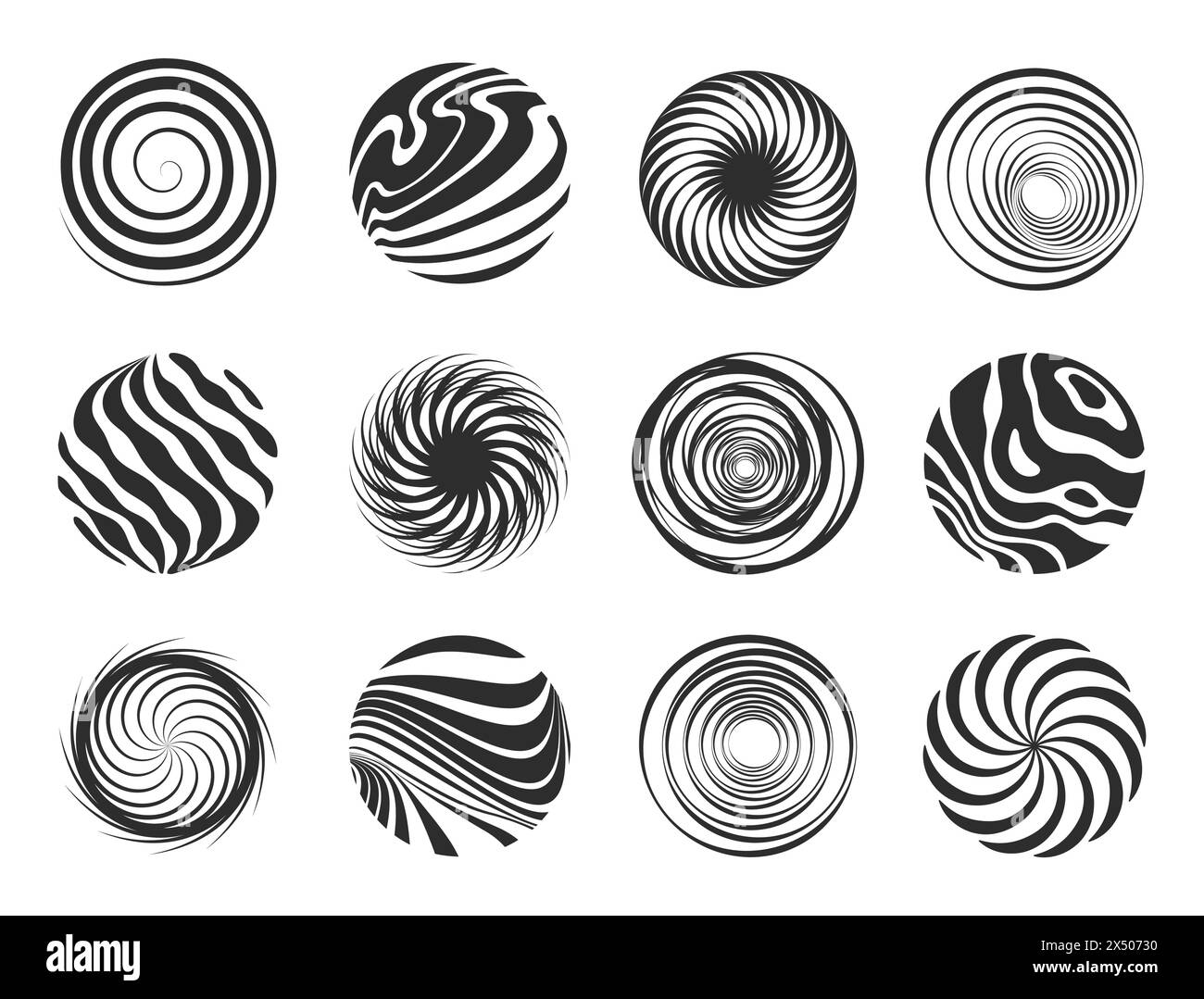 Spiral abstract movement and hypnotic vortex, whirl and vortex dynamic icon design Stock Vector ...