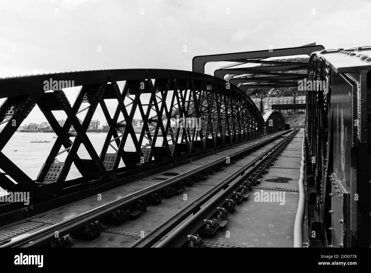 The Cambrian Line crossing Barmouth Bridge over the Afon Mawddach ...