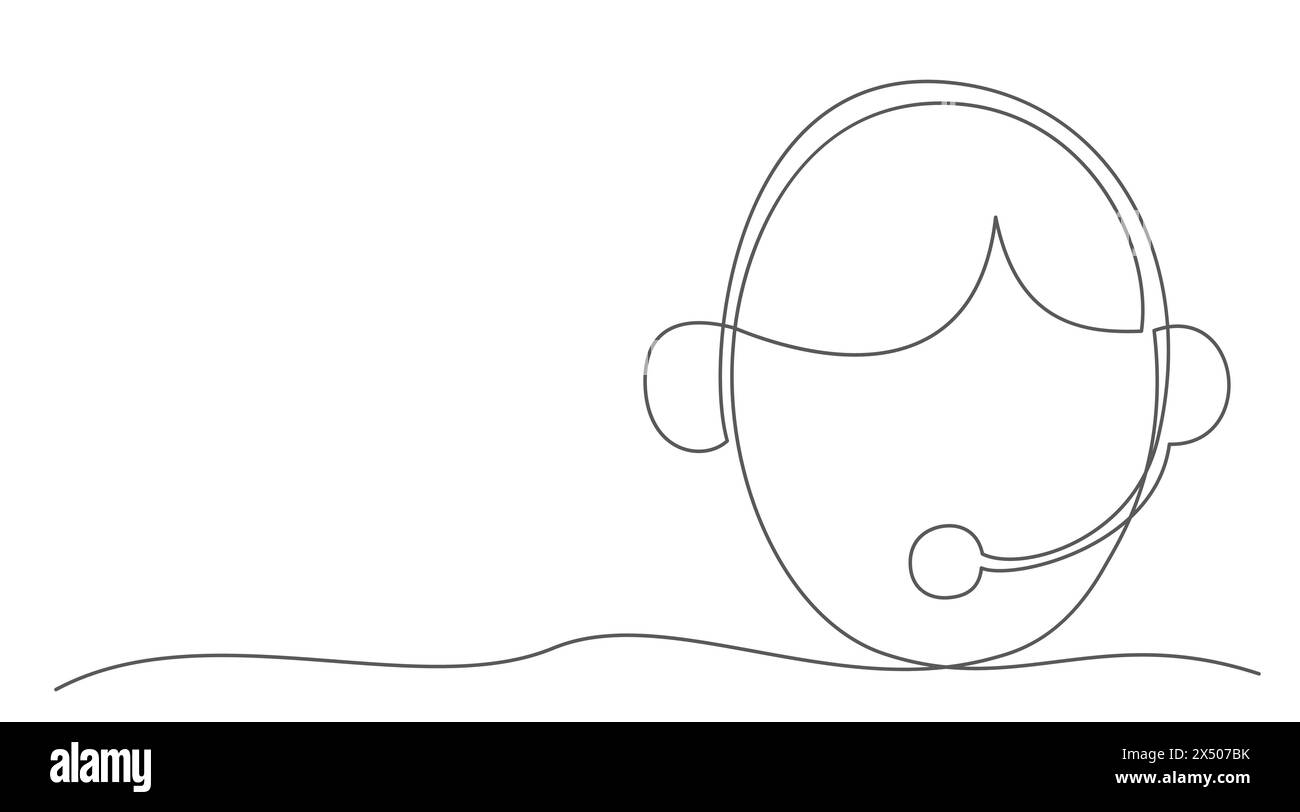Support One line drawing isolated on white background Stock Vector ...