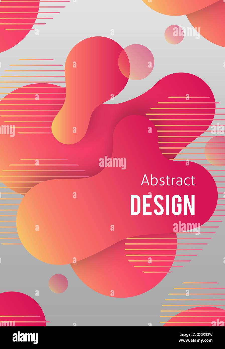 Dynamic form poster. Red and orange background for vertical banner ...