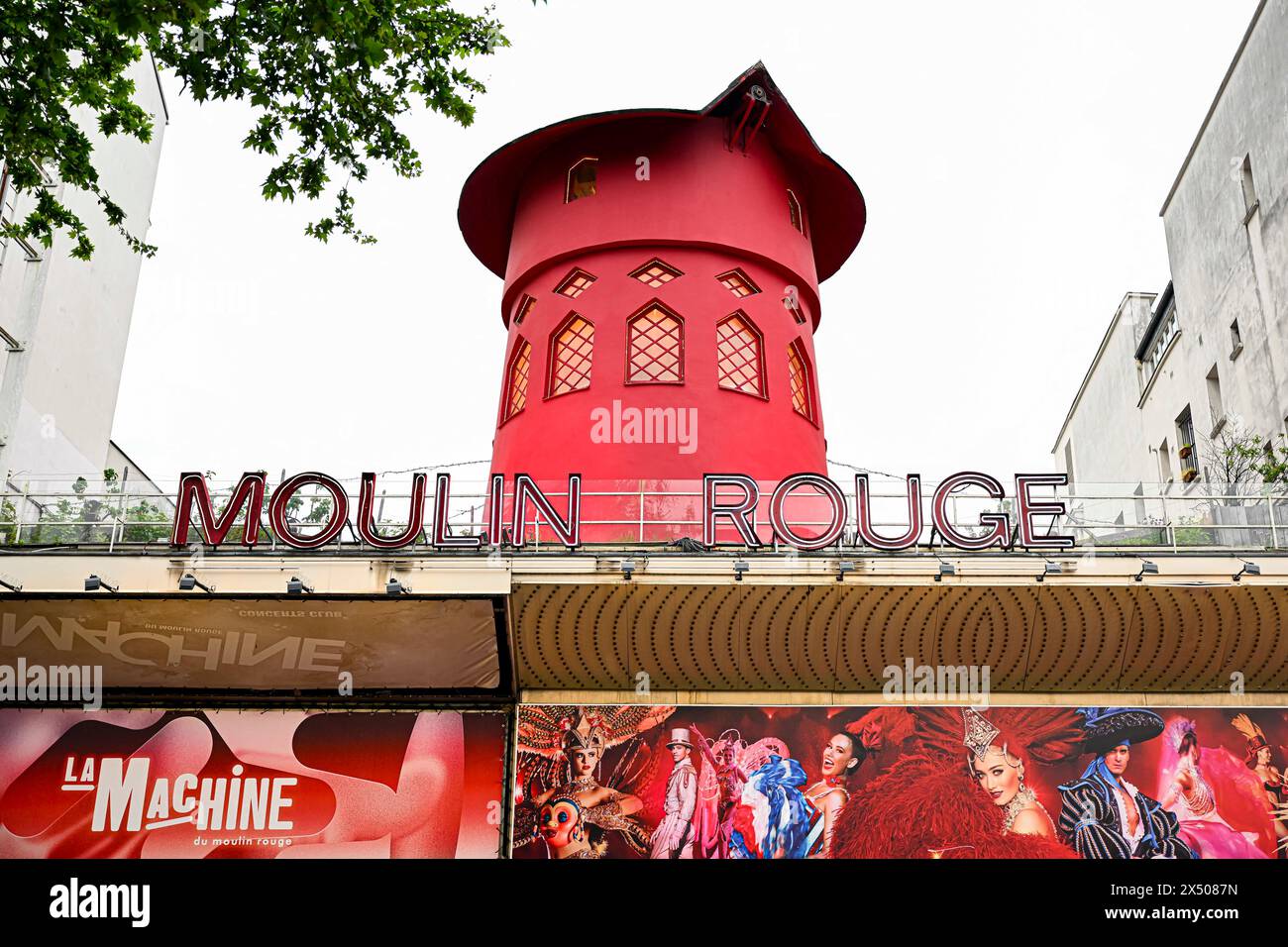 Paris, France. 05th May, 2024. Illustration view of the Moulin Rouge ...