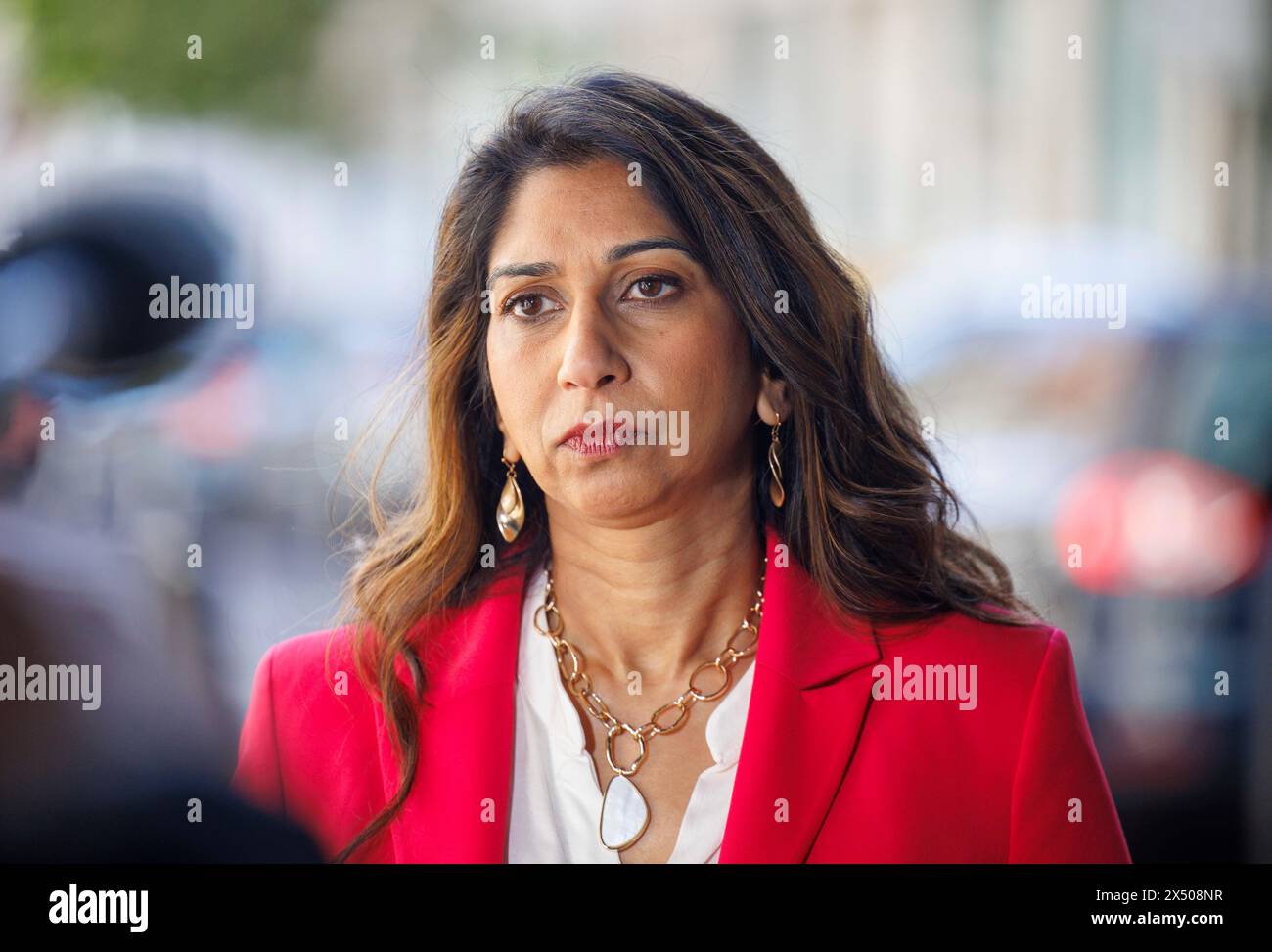 London, UK 5 May 2024 Former Home Secretary, Suella Braverman, arrives ...