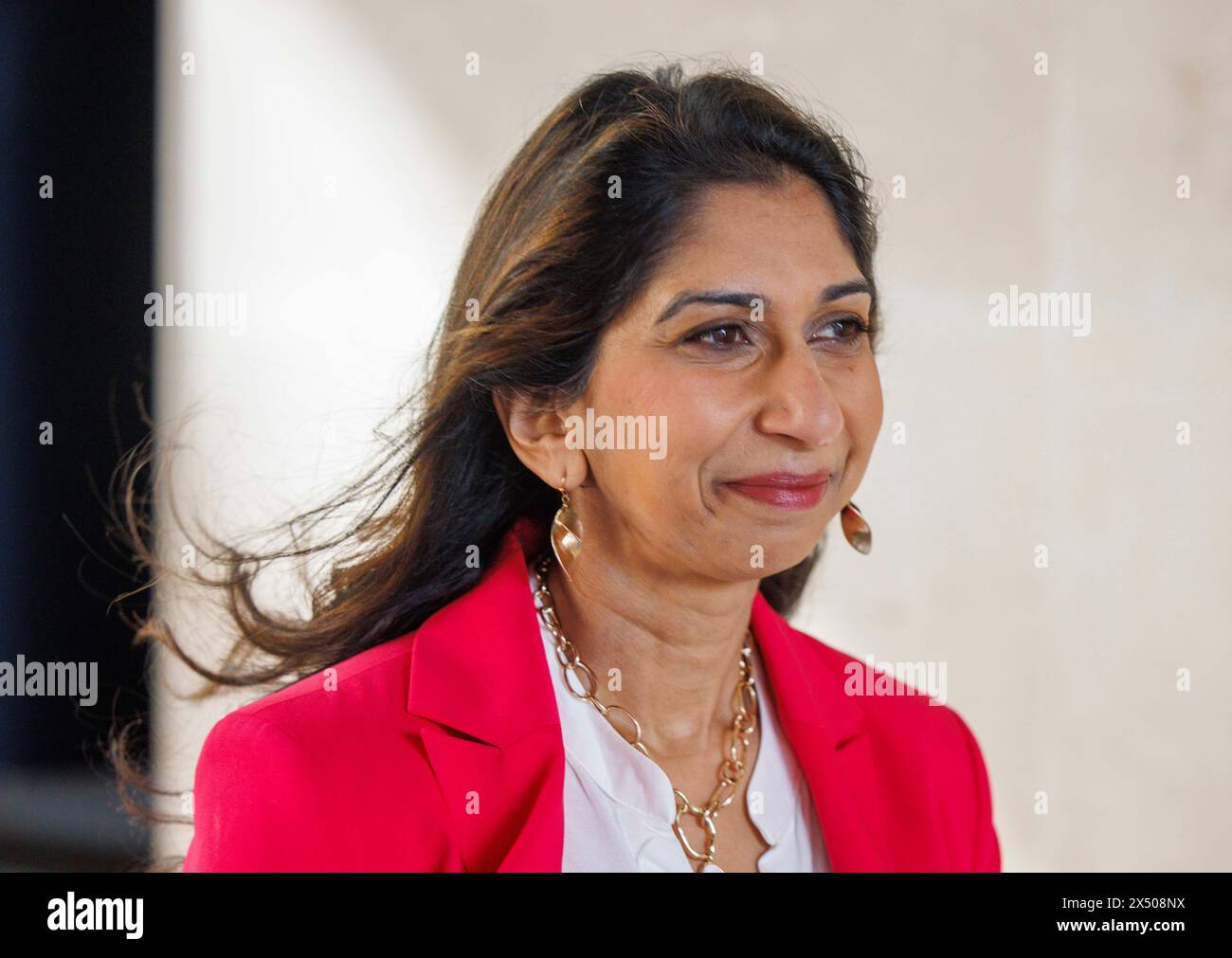 London, UK 5 May 2024 Former Home Secretary, Suella Braverman, arrives ...