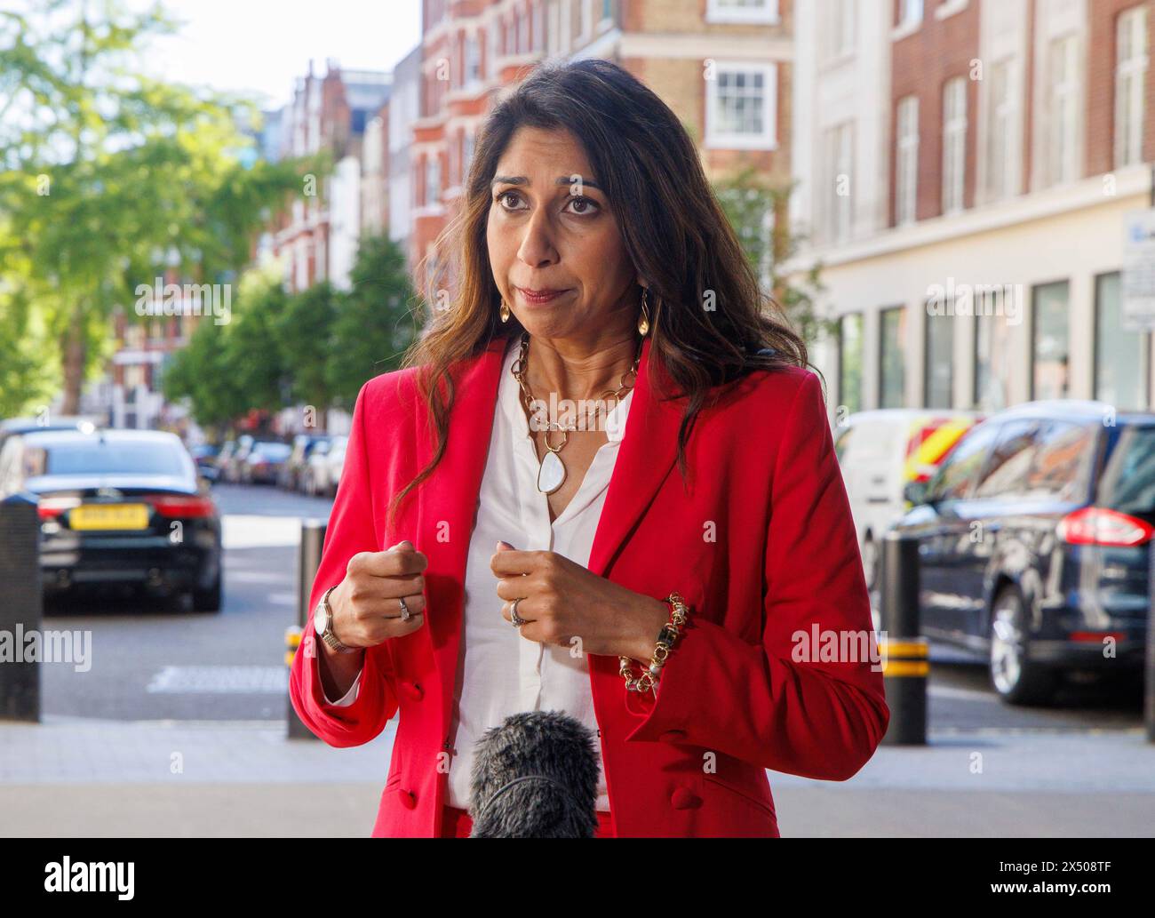 London, UK 5 May 2024 Former Home Secretary, Suella Braverman, arrives ...