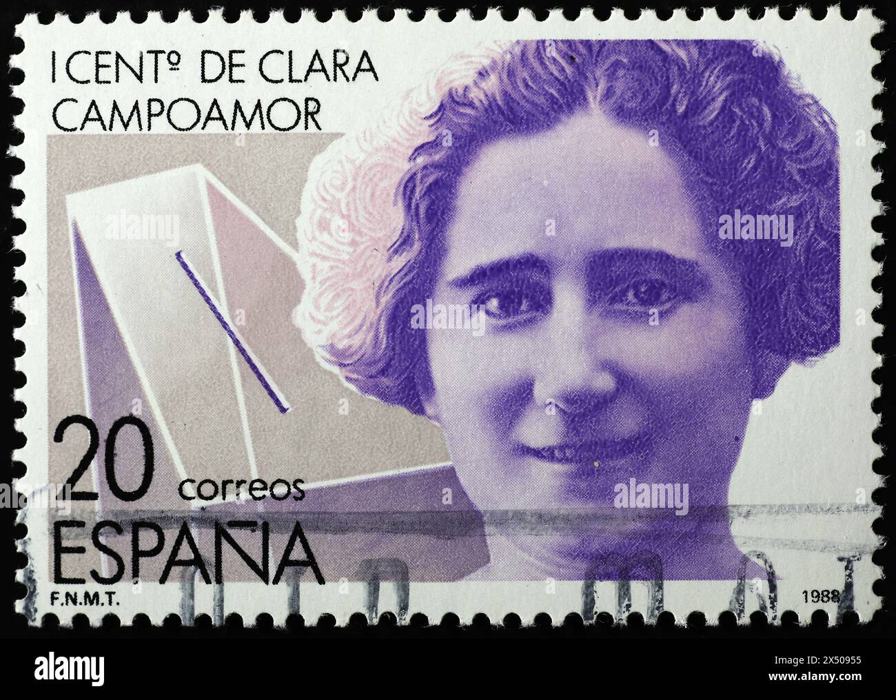 Clara Campoamor celebration on spanish postage stamp Stock Photo - Alamy