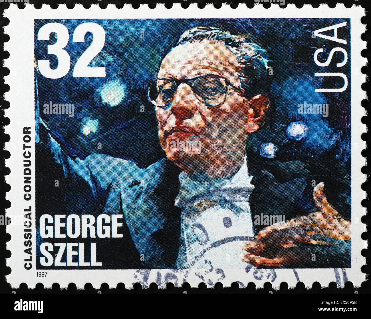 Classical conductor George Szell on american stamp Stock Photo - Alamy