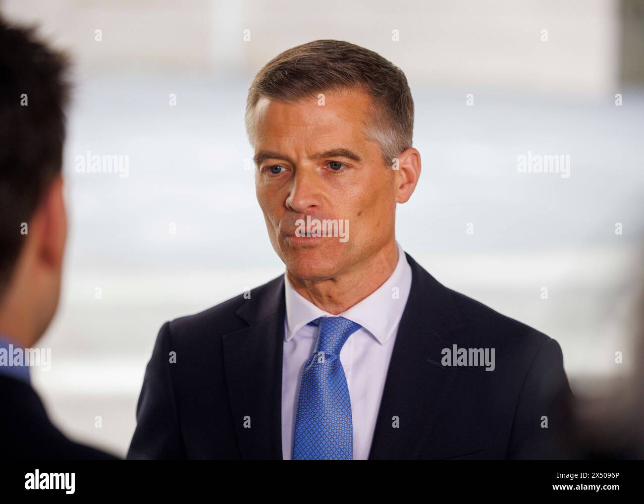 London, UK 5 May 2024 Mark Harper, Secretary of State for Transport, at ...