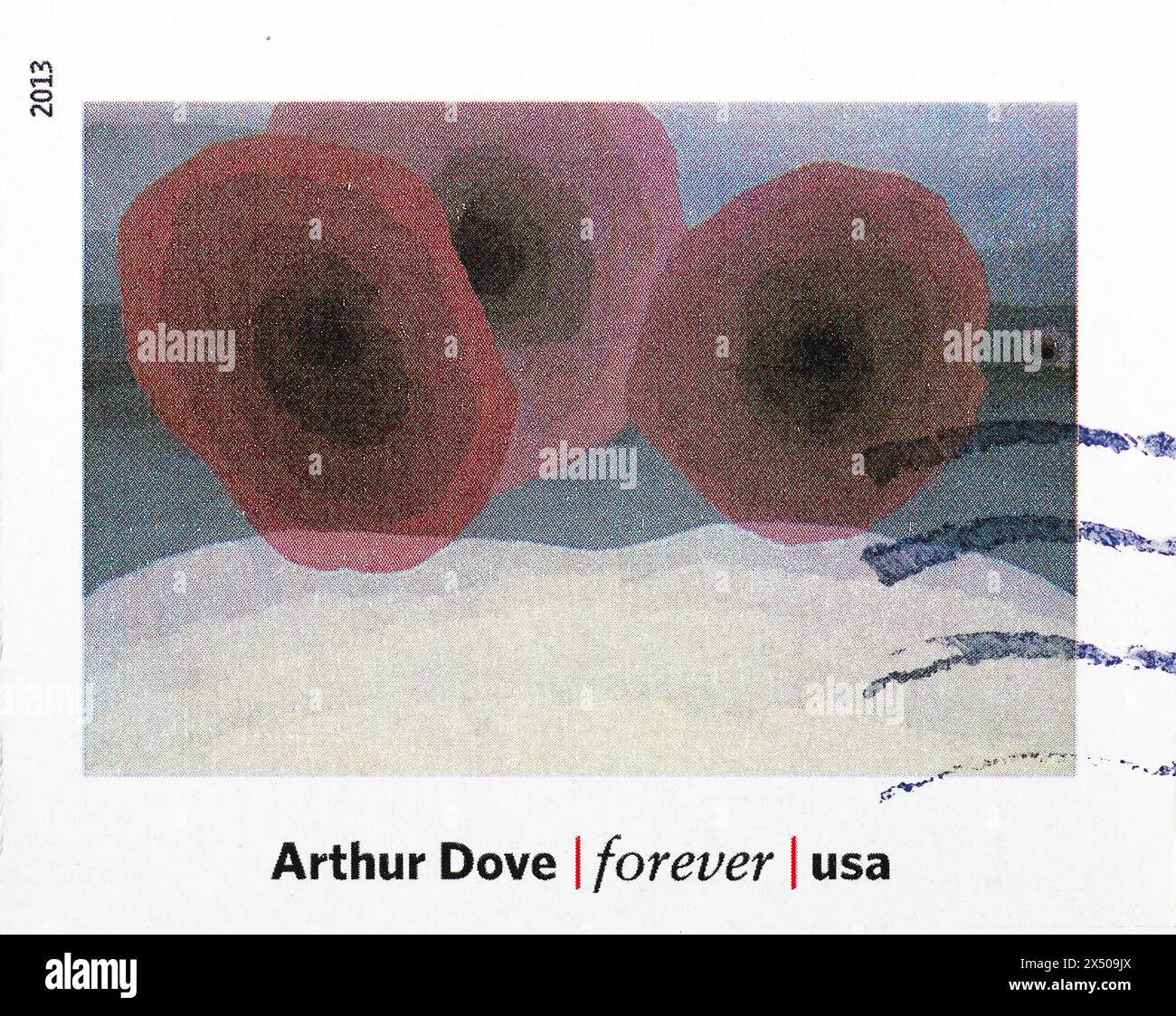 Painting by Arthur Dove on american postage stamp Stock Photo - Alamy