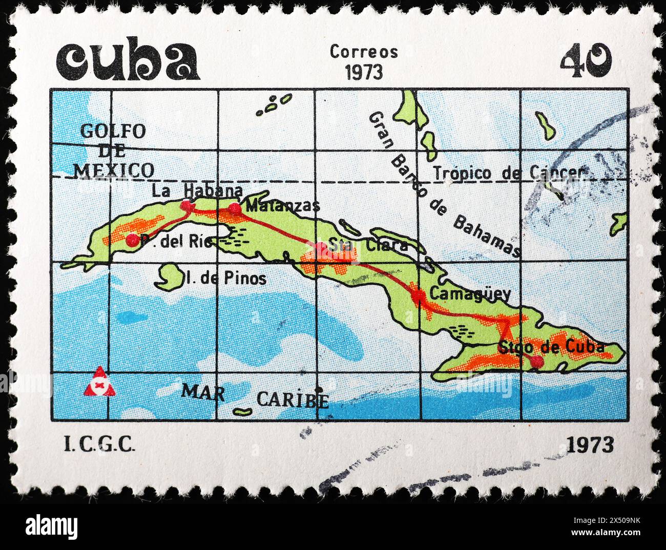 Vintage cuba stamp hi-res stock photography and images - Alamy